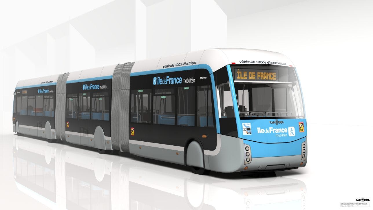 Premiers tours de roue pour le bus électrique TZen 4 qui se recharge ...